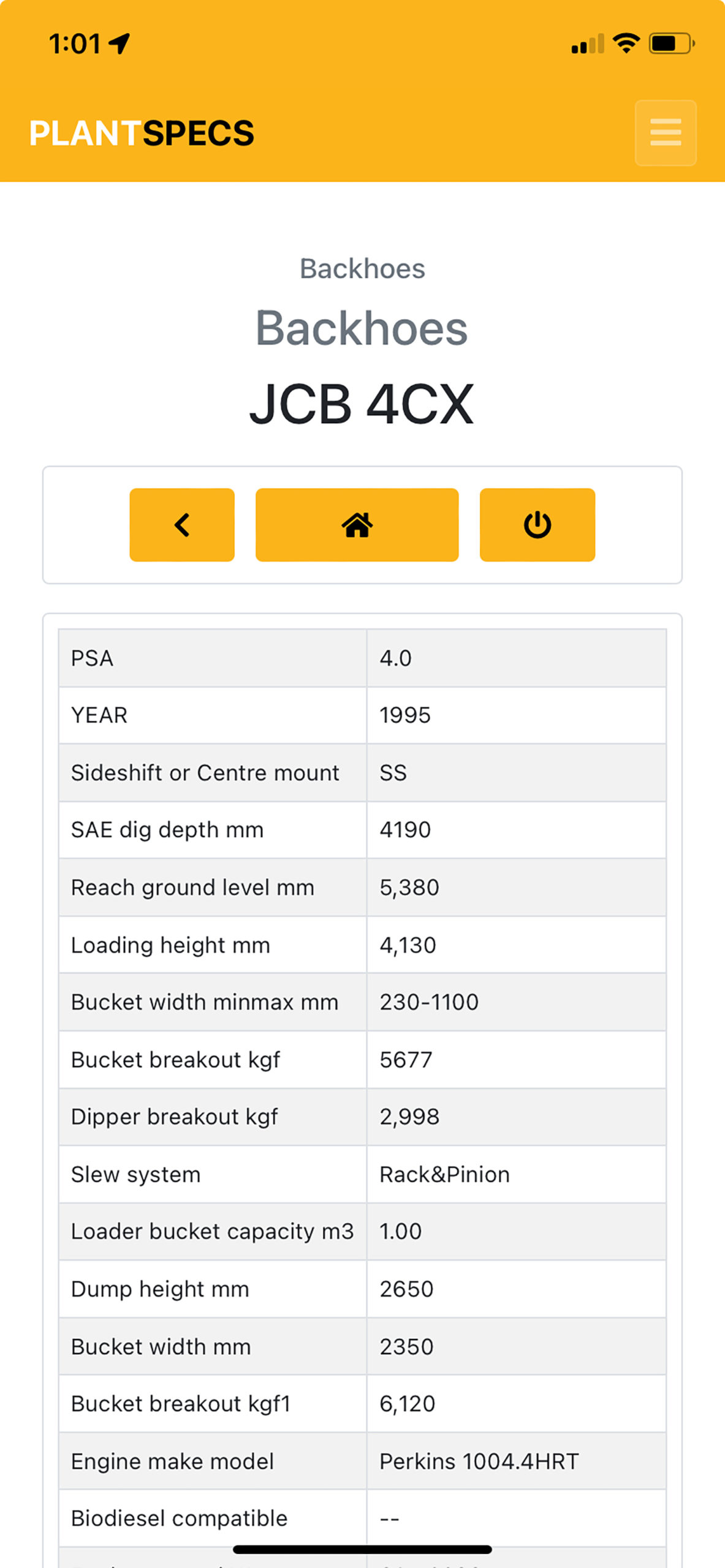 Plant Specs Online – Australia’s Leading Earthmoving Database